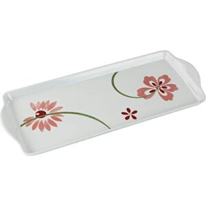 Corelle Coordinates by Reston Lloyd Melamine Tidbit Serving Tray, Pretty Pink