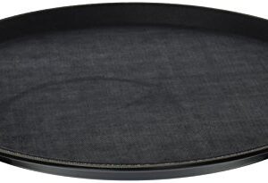 Winco Easy Hold Round Tray, 14-Inch, Black,Medium