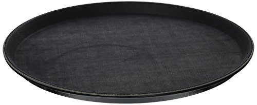 Winco Easy Hold Round Tray, 14-Inch, Black,Medium