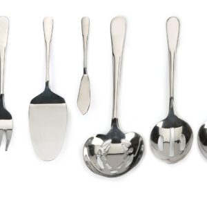 RSVP International Endurance Flatware Collection Stainless Steel, Dishwasher Safe, Serving Fork