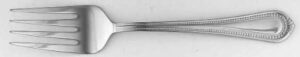 mikasa regent bead (stainless) medium solid cold meat serving fork