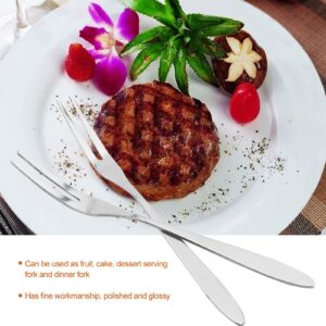 Stainless Steel Fruit Pickle Cocktail Cake Steak Fork Comfortable Long Handle for Fruit Cake Ice Cream Dessert Serving and Dinner Fork,20Pcs/set Appetizer Forks, 20Pcs/set Appetizer Forks, Stain