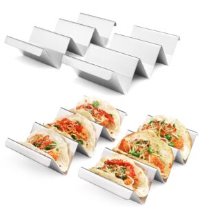 Standard Taco Holder Set of 4 and Large Taco Holder Set of 4 for Grill