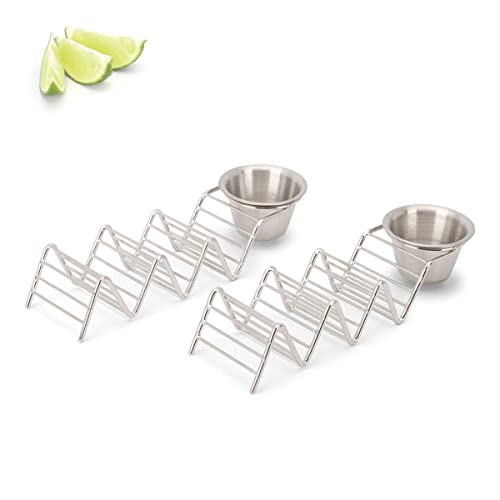 Stainless Steel Taco Stand + Salsa Cup