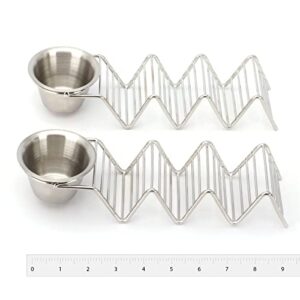 Stainless Steel Taco Stand + Salsa Cup