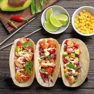 Taco Holders Set of 4 - Premium Large Taco Shells Plates Holds Up to 3 or 2 Tacos Each, Stainless Steel Very Hard and Sturdy, Dishwasher & Oven Safe