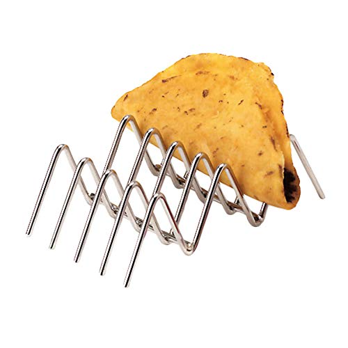 G.E.T. 4-81823 Stainless Steel Taco Holder / Stand, Holds 3 Tacos