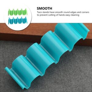 DOITOOL 2Pcs Taco Holder Stand Wave Taco Rack Plastic Burritos Stands Taco Display Racks Holders (Assorted Color)