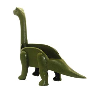 SilkLove Taco Stand Rack Tray, Plastic Long Necked Dinosaur-Shaped Food Server Taco Holders, Dinosaur Taco Stand for Hot Dogs, Burritos, Cookies (Dark Green)