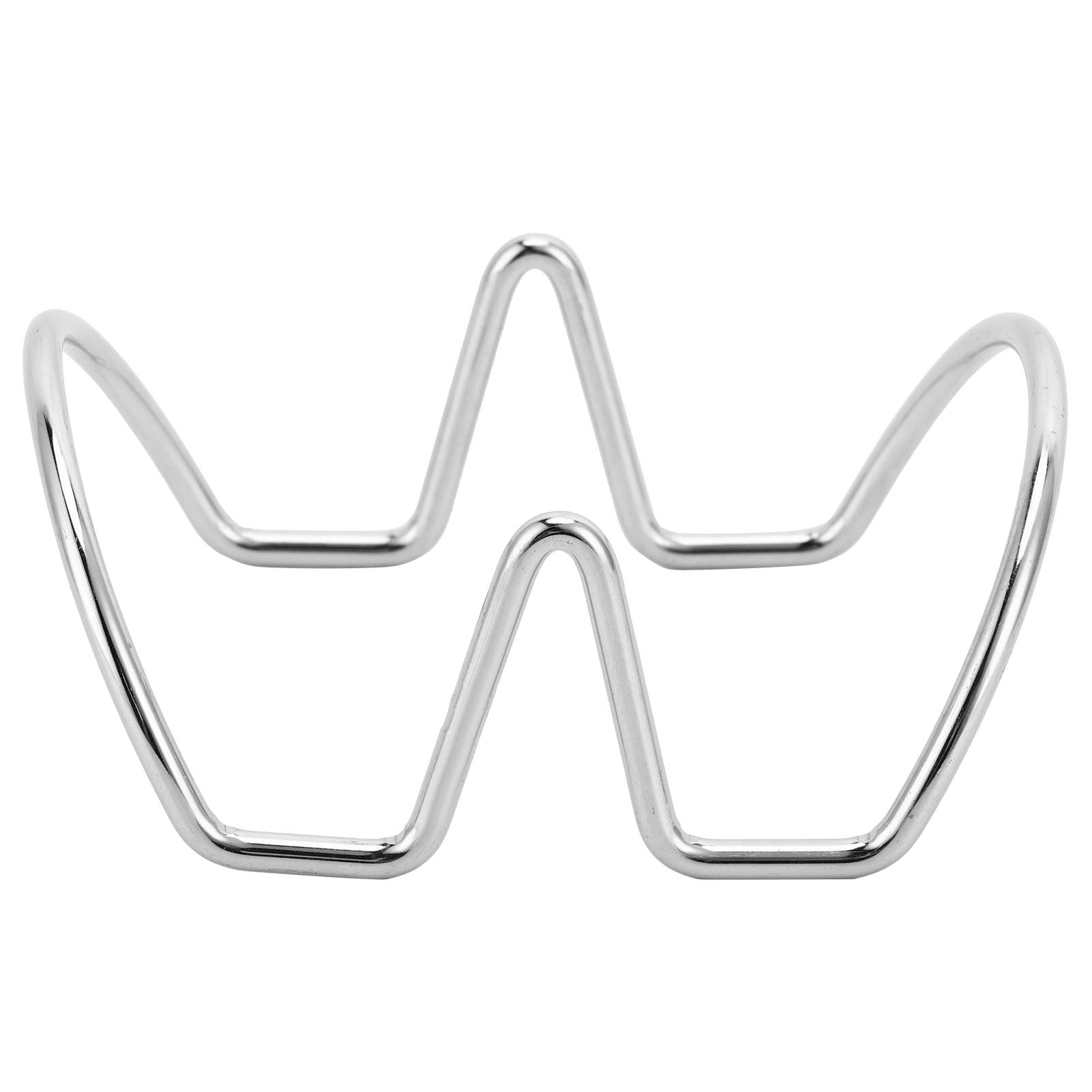 Cyrank Taco Holder Stand, Stainless Steel Taco Holders for the Individual Serving Taco Shell Holder Stand Taco Tray Plates(M)