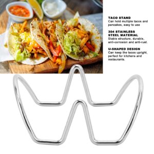 Cyrank Taco Holder Stand, Stainless Steel Taco Holders for the Individual Serving Taco Shell Holder Stand Taco Tray Plates(M)