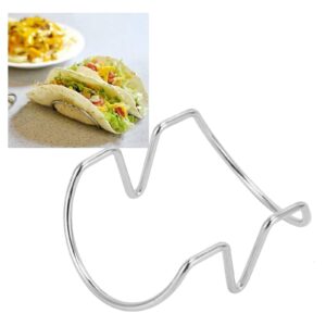 Cyrank Taco Holder Stand, Stainless Steel Taco Holders for the Individual Serving Taco Shell Holder Stand Taco Tray Plates(M)