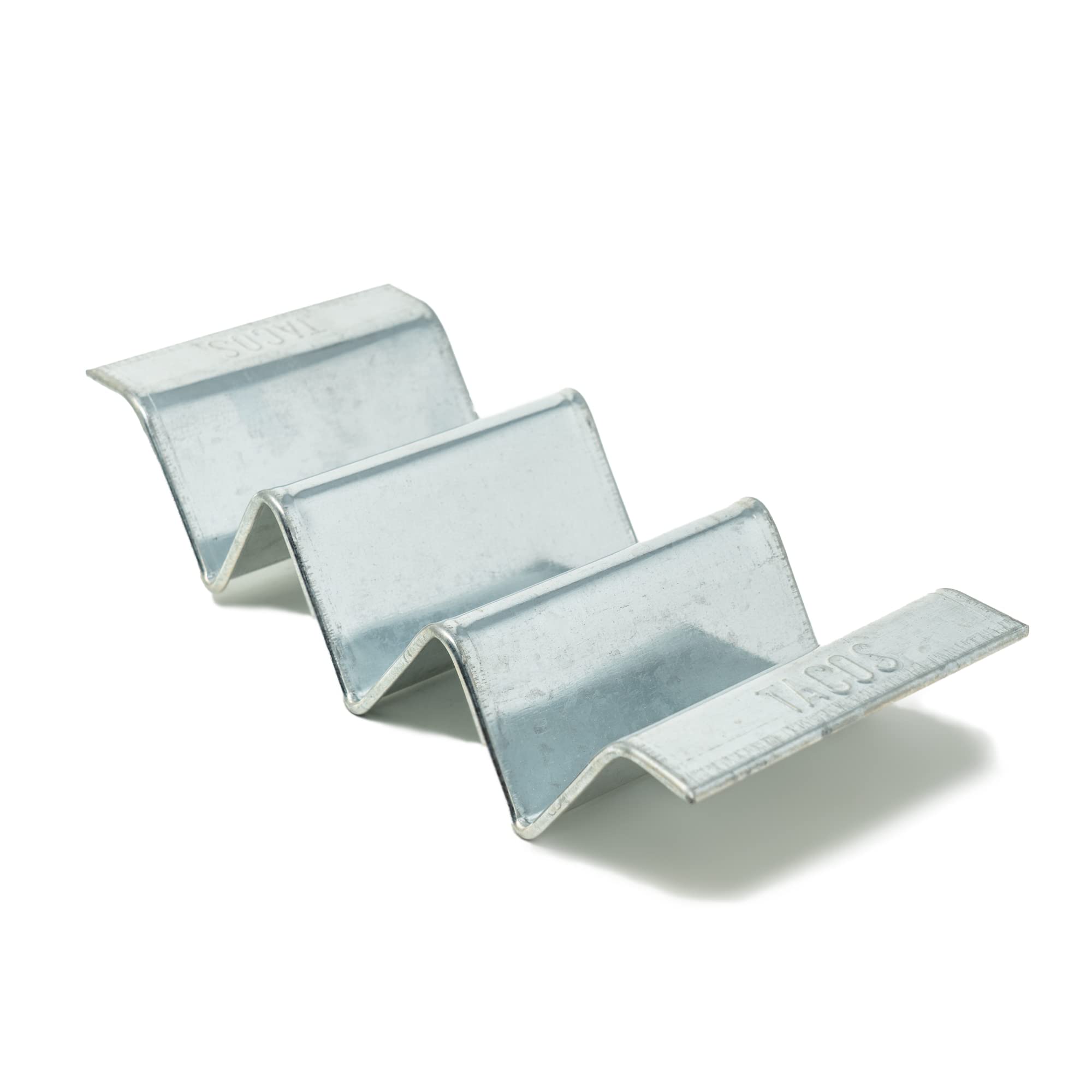 Taco Holder Stand Shell Holders Tray 3 Tacos Galvanized Steel with Handles 1 Pack Exultimate