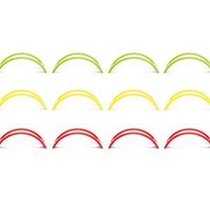 Fox Run Upright Taco Holders, Set of 12, Red/Green/Yellow