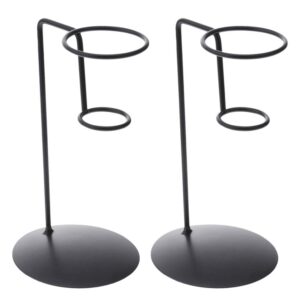 operitacx 2pcs ice cream cone holder iron popsicle display stand treat holder racks waffle cones holderbaking rack food serving rack