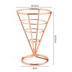 Homoyoyo Ice Cream Cone Stand Sugar Cone Holder Stand Snow Cone Holder Dipping Cup Holder Appetizer Wire Cone Ice Cream Cone Holder Metal Brackets Fish and Chips Cone French Tap Iron