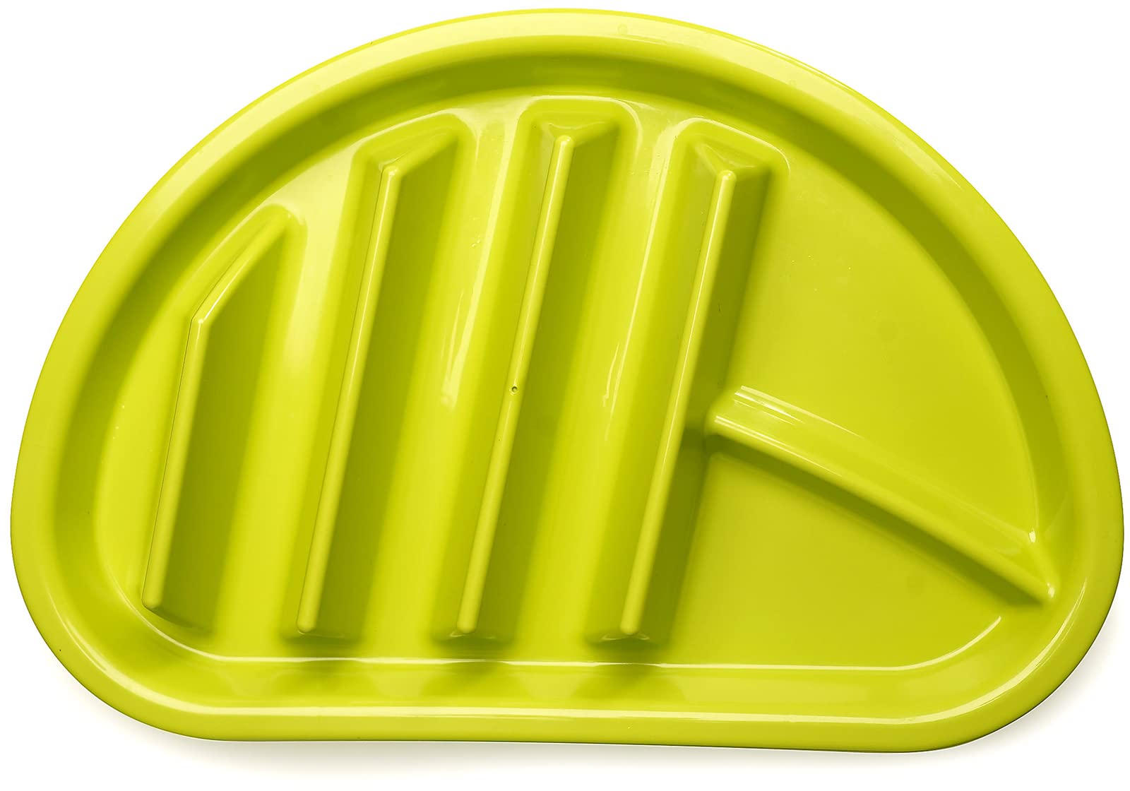 Stephanie Imports MADE IN USA Set of 3 Taco Serving Plastic Plates With Side Compartments in Teal, Red and Lime Green (BPA-Free, Microwave and Dishwasher Safe)