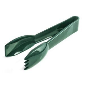 new star foodservice 35599 utility tong, high heat plastic, straight edge, 6 inch, set of 12, green