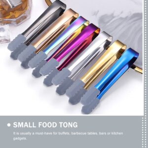 Hemoton 2pcs Sugar Cube Tongs Cooking Tongs Grill Buffet Tongs Small Pastry Sugar Tong Silicone Tip Cube Tongs Charcoal Clamps Mini Pliers Small Food Tong Ice Cubes South Korea