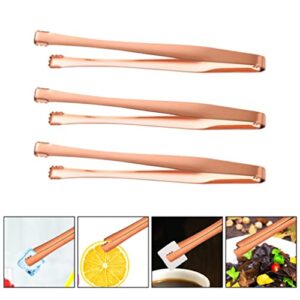 Coffee Candy Tong Steel Tongs 6 Pcs Exquisite Steel Bar Sugar Cube Clips Ice Clips Portable Cubic Sugar Stainless Steel Tongs Mini Tongs