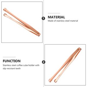 Coffee Candy Tong Steel Tongs 6 Pcs Exquisite Steel Bar Sugar Cube Clips Ice Clips Portable Cubic Sugar Stainless Steel Tongs Mini Tongs