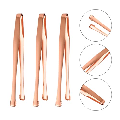 Coffee Candy Tong Steel Tongs 6 Pcs Exquisite Steel Bar Sugar Cube Clips Ice Clips Portable Cubic Sugar Stainless Steel Tongs Mini Tongs