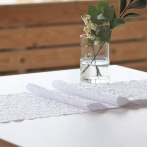 Stain Resistant Turkish White Tablecloth Polyester Table Linen, Rectangular, Square, Round, Washes Easily, Non Iron - Thanksgiving, Christmas, Dinner, Easter, Wedding (WHITE, Rectangle 60"x104")