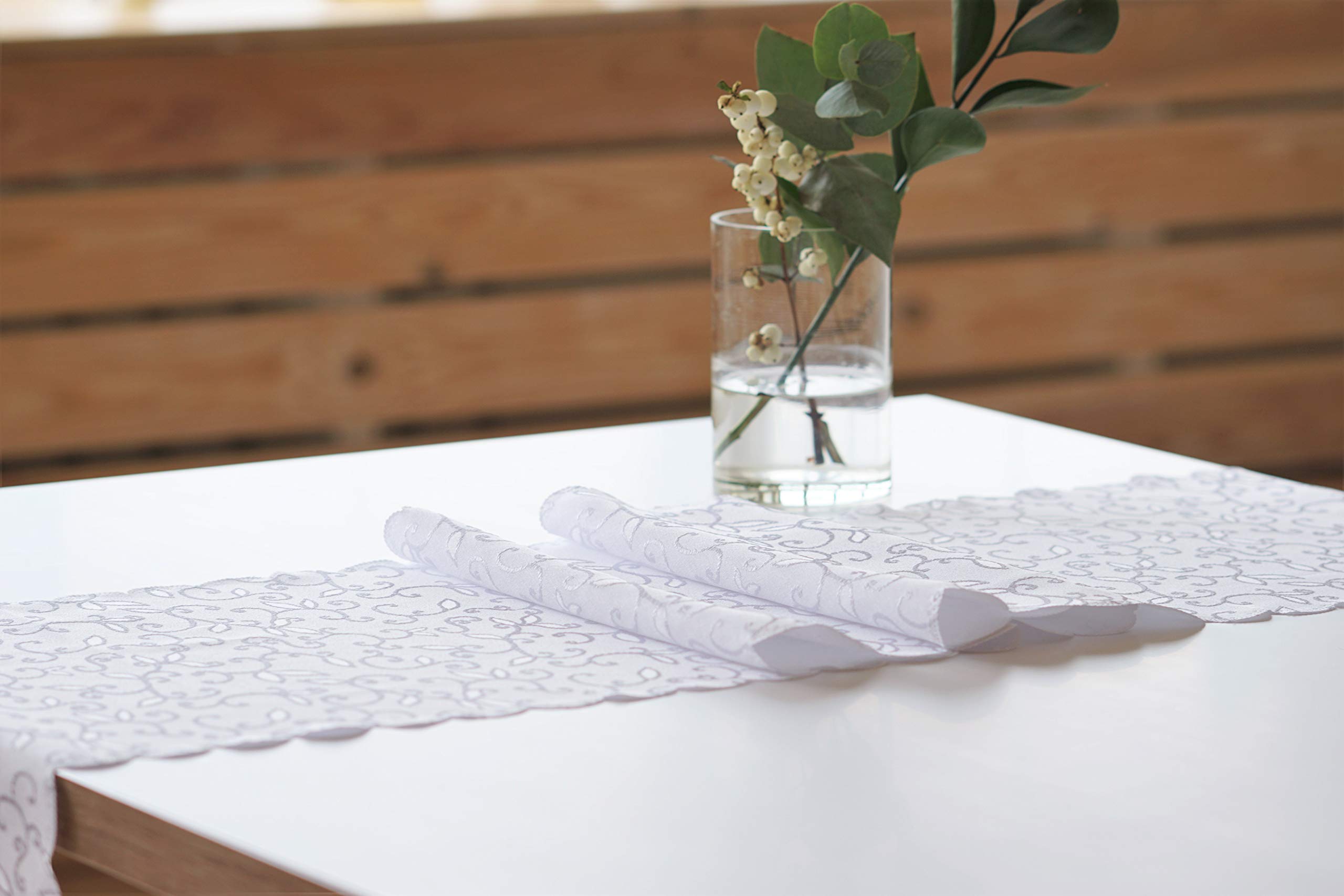 Stain Resistant Turkish White Tablecloth Polyester Table Linen, Rectangular, Square, Round, Washes Easily, Non Iron - Thanksgiving, Christmas, Dinner, Easter, Wedding (WHITE, Rectangle 60"x104")