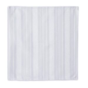 Newbridge Satin Stripe Weave No-Iron Soil Resistant Fabric Tablecloth, 60" x 144" Oblong, White