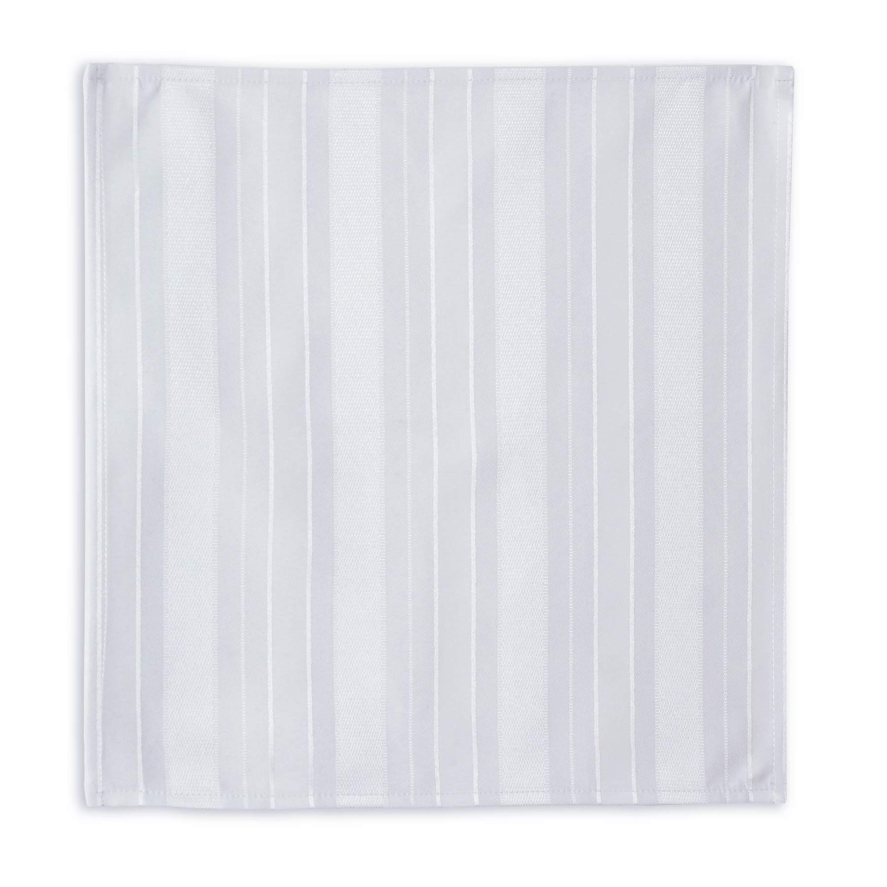 Newbridge Satin Stripe Weave No-Iron Soil Resistant Fabric Tablecloth, 60" x 144" Oblong, White