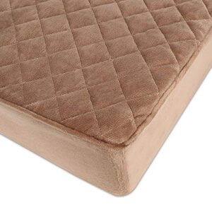 COMFORTANZA Extra Large 20x20x5 Soft Memory Foam Chair Seat Cushion for Recliner, Couch, Armchair with Plush Washable Cover, Non-Slip Base for Tailbone Pain & Pressure Relief - Floor Cushion - Brown