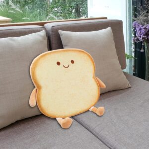 Oumelfs Toast Seat Cushion Cute Chair Pillow Pads Memory Foam with Removable Cover Gaming Chair Office Home Bedroom Shop Restaurant Decor (Smile)