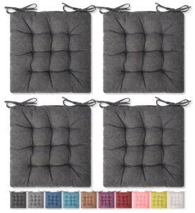 square moon 4 pack seat cushion, chair cushion, comfort chair pads, chair mat for indoor, outdoor dining chair, office chair, desk chair