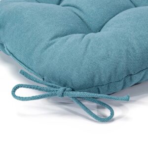 JAMPAYANG Chair Cushion, 4 Pack Chair Cushions for Dining Chairs, Chair Pads and Mat with Ties for Indoor Kitchen Seat and Desk (4 Count - 17 x 16 in, Teal)