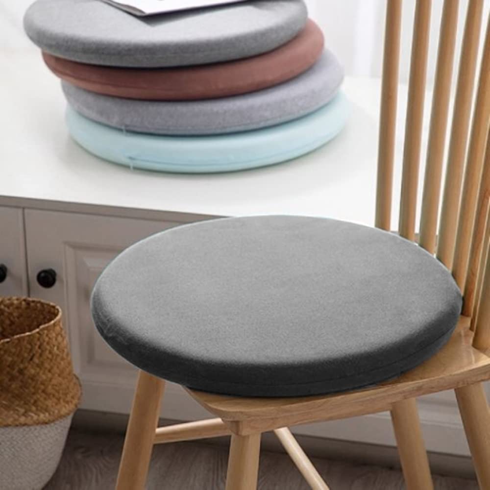 Muellery Memory Foam Seat Cushion Round Pain Relief Chair Pad 11in(28cm) Charcoal TPYU133156