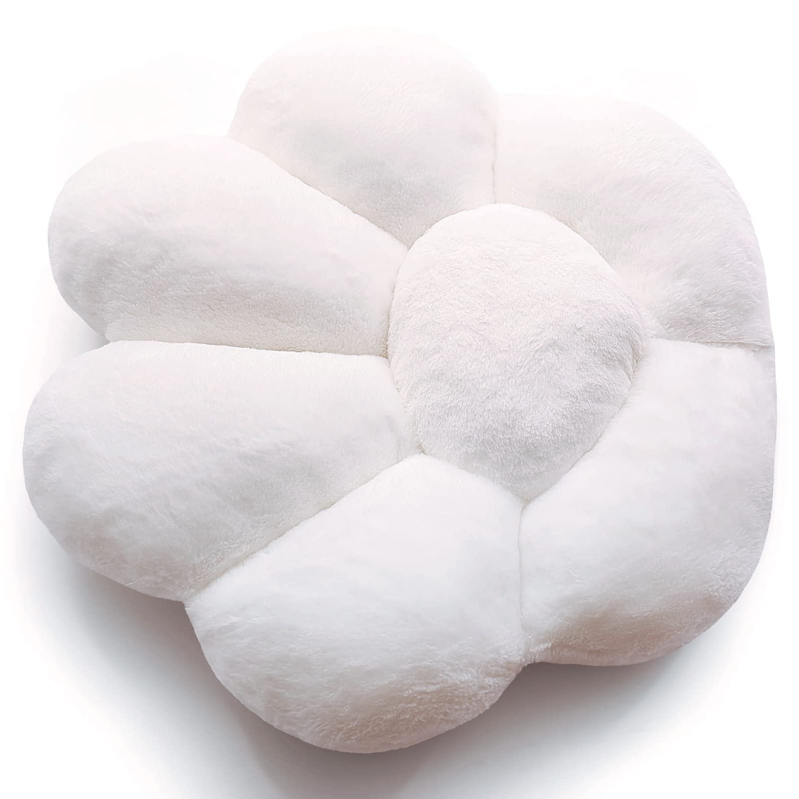 MMUK Reversible Chair Seat Cushion Plush Cat Paw Cushion Lazy Sofa Office Chair Cushion Bear Paw Shape Comfy Seat Pad Support Waist Backrest Floor Seating Cushions Mat,White-27.5x23.6in