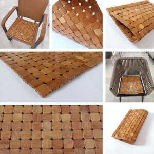 HJJKKH Bamboo Chair Seat Pad,Summer Office Chair Seat Cushion,Cooling Bamboo Car Seat Mat,Summer Breathable Car Seat Cover Cushion for Auto Supplies Office Chair and Home Sofa Pads