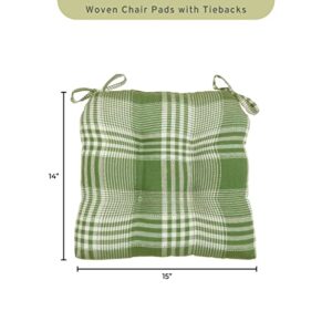 Arlee Exeter Set of 2 Chair Pad, Olive 2 Count