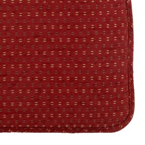 Klear Vu Raindrop Non Slip Dining Chair Pad Cushion, Set of 4, Red