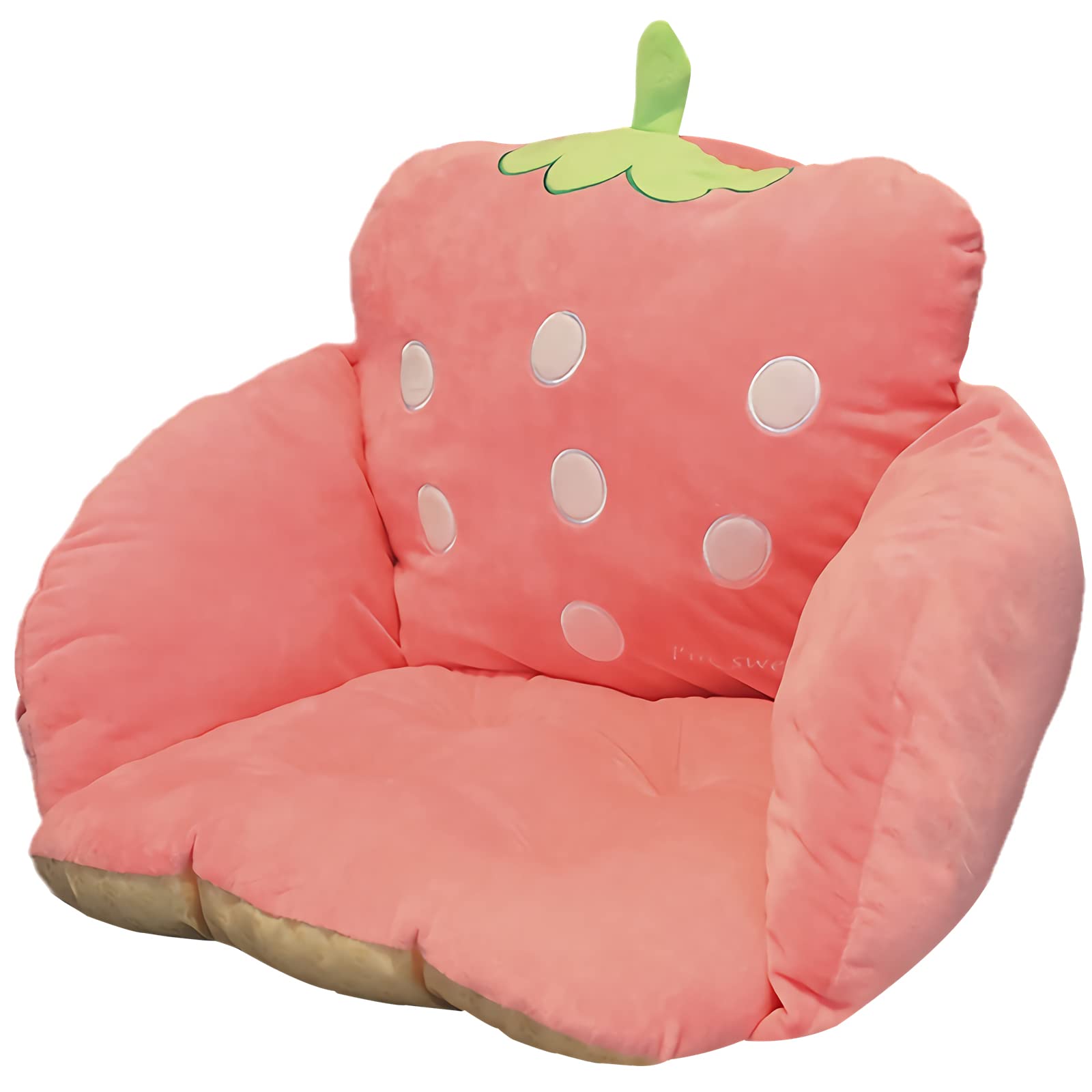 WUYU Cushion Tummy Time & Seated Support on Office Plush Vegetable Sofa Animal Sitting Comfortable Fruit Chairs Lazy Butt (Strawberry)