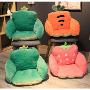 WUYU Cushion Tummy Time & Seated Support on Office Plush Vegetable Sofa Animal Sitting Comfortable Fruit Chairs Lazy Butt (Strawberry)