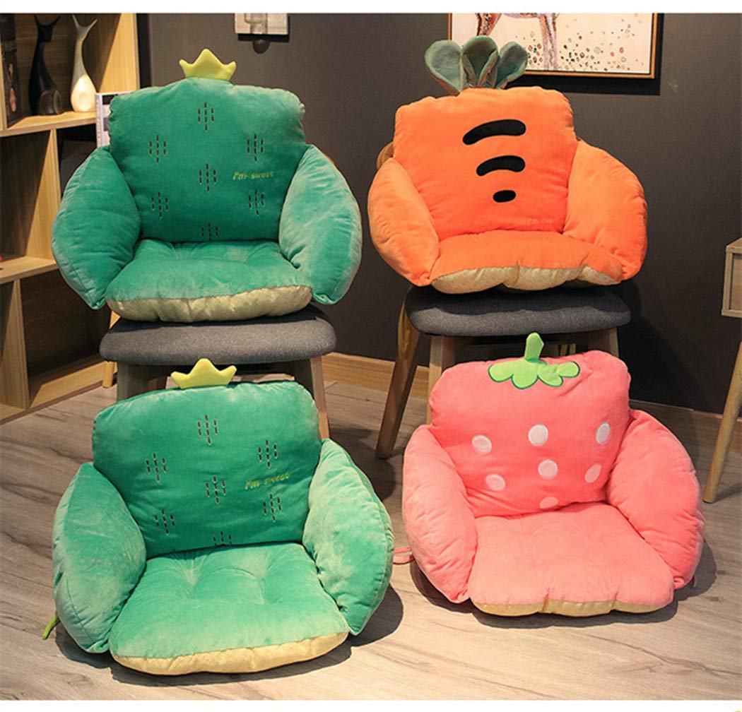 WUYU Cushion Tummy Time & Seated Support on Office Plush Vegetable Sofa Animal Sitting Comfortable Fruit Chairs Lazy Butt (Strawberry)