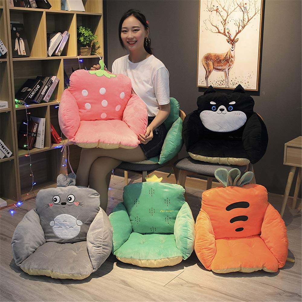 WUYU Cushion Tummy Time & Seated Support on Office Plush Vegetable Sofa Animal Sitting Comfortable Fruit Chairs Lazy Butt (Strawberry)