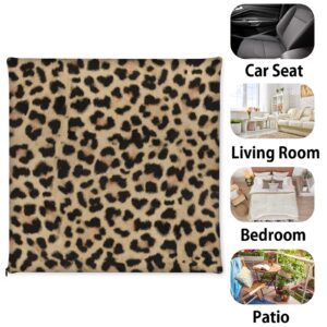 Chair Pad Chair Cushion Leopard Print Chair Seat Cushion Memory Foam Chair Pad Desk Chair Cushion Leopard Animal Seat Cushions for Office Dining Chairs