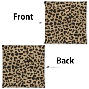 Chair Pad Chair Cushion Leopard Print Chair Seat Cushion Memory Foam Chair Pad Desk Chair Cushion Leopard Animal Seat Cushions for Office Dining Chairs