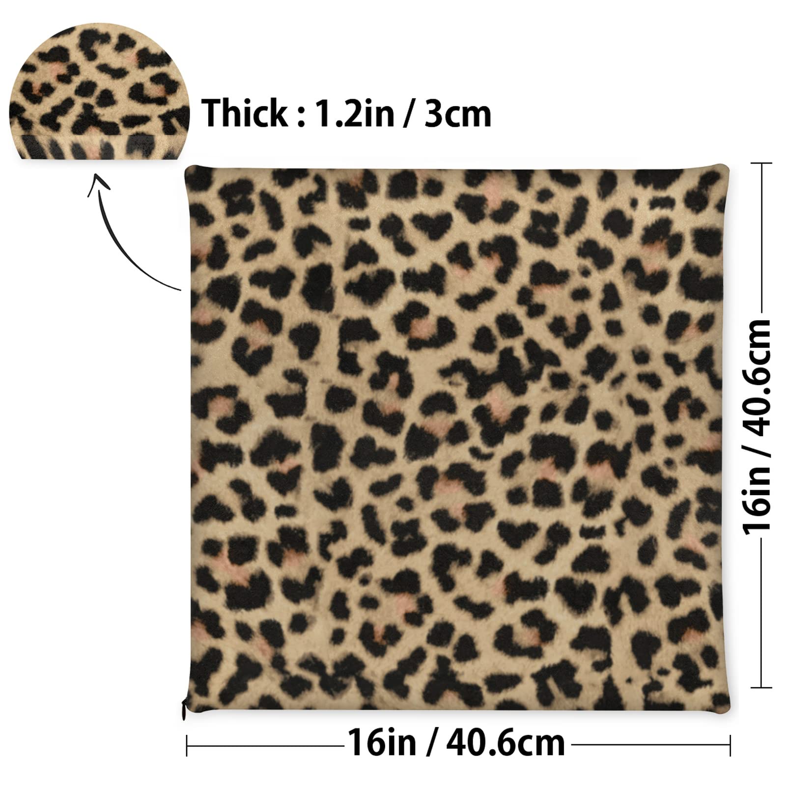 Chair Pad Chair Cushion Leopard Print Chair Seat Cushion Memory Foam Chair Pad Desk Chair Cushion Leopard Animal Seat Cushions for Office Dining Chairs