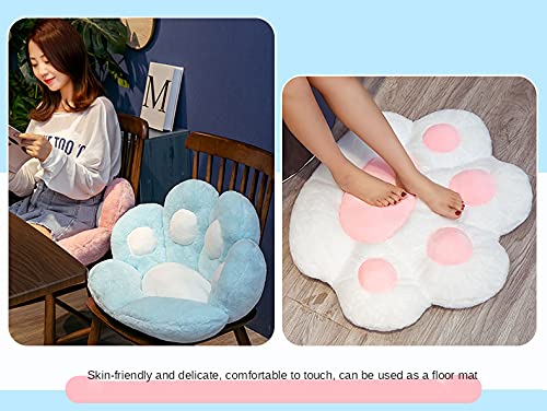 Cartoon Bear paw cat Claw Cushion, Half-Surround Cushion, Lazy one-Piece Sofa, Office seat, Student Cushion (Polar White, 60cm*70cm)