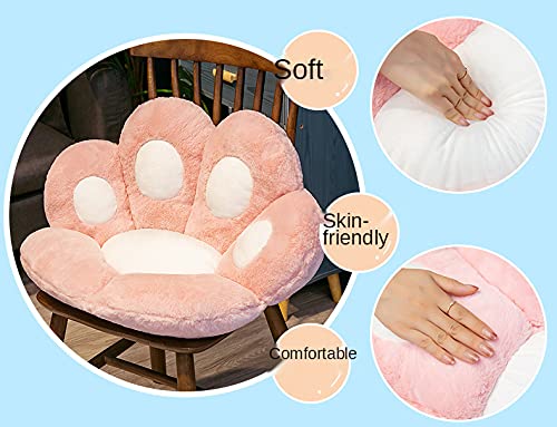 Cartoon Bear paw cat Claw Cushion, Half-Surround Cushion, Lazy one-Piece Sofa, Office seat, Student Cushion (Polar White, 60cm*70cm)