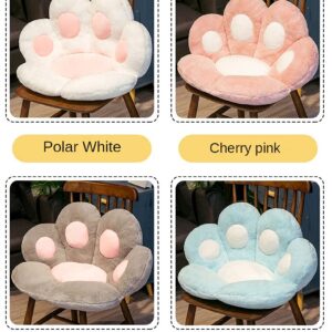 Cartoon Bear paw cat Claw Cushion, Half-Surround Cushion, Lazy one-Piece Sofa, Office seat, Student Cushion (Polar White, 60cm*70cm)