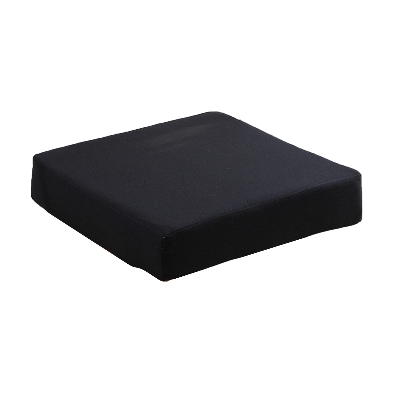 Flax Seat Cushion Chair Pad for Sofa, Non-Skid Square Round Shape Meditation Floow Pillow for Living Room Black Square 1 Pack